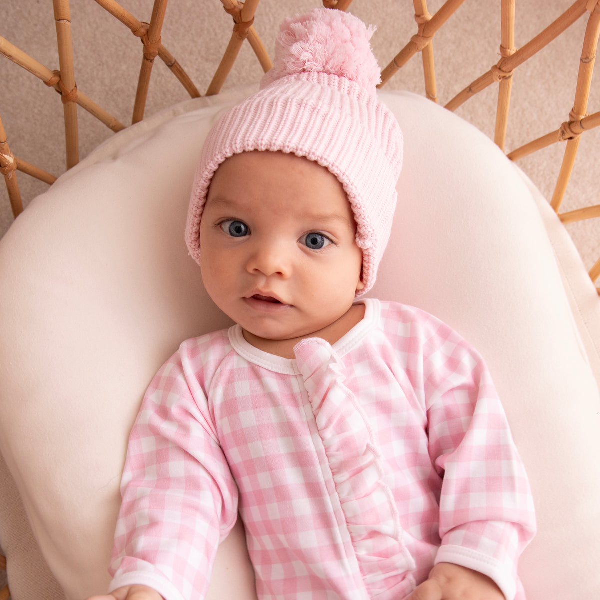 Knitted Baby Beanie Pretty Pink | THEA WITH LOVE – Thea With Love